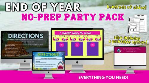 Fun End Of Year Project Bundle | Upper Elementary Digital + Printable ...