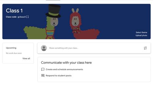 Animated Google Classroom Header (Llama Holiday) Banner - Distance Learning