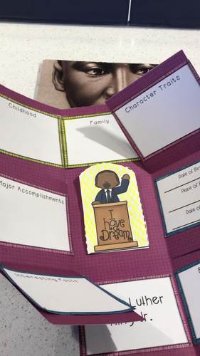 Black History: Martin Luther King Jr. Foldable Research Exploding Box ...