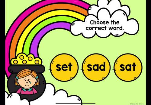 March Reading Quest | CVC Words | Interactive PowerPoint & Slides ...