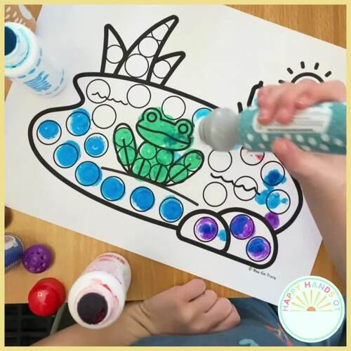 Spring Dot Art Worksheets - Spring Dot Marker Printable for OT or ...