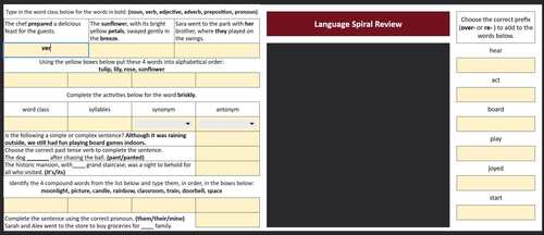 NO PREP - Spiral Language Art Review - Cute Kittens - Week 6 | TPT