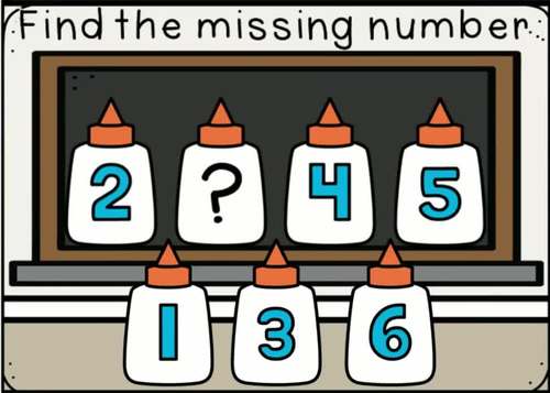 Back to School Missing Number Digital Game Google Classroom | TpT