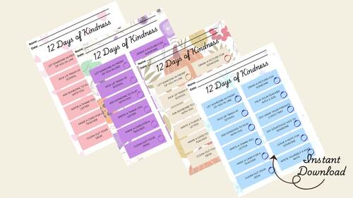 12 Days of Holiday Kindness by The Classroom Author | TPT