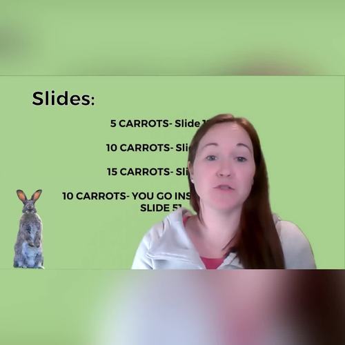 GREEN SCREEN Bunny Goes Pop Game for Distance Learning/Open-Ended Activity
