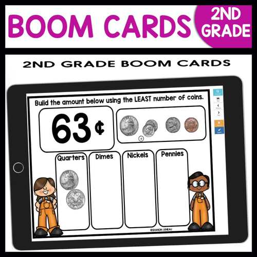 Counting Mixed Coins using Boom Cards by Shanon Juneau We are Better ...