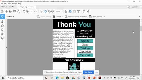 Analytical Paragraph Writing Hacks for Differentiated Instruction