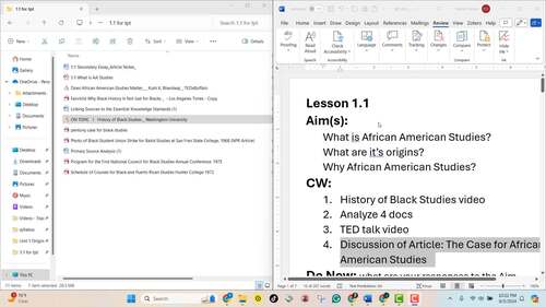 Topic 1.1 AP African American Studies Complete Lesson Plan w Resources