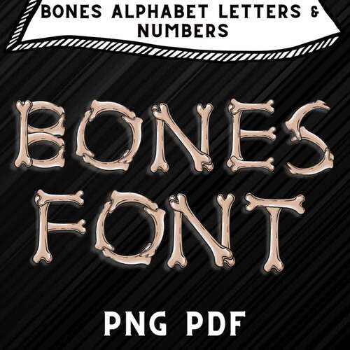 Bones Alphabet Clip Art/Bulletin Board Halloween Themed Letters&Numbers ...