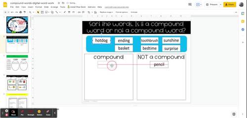 Compound Words Digital Word Work by SkatingThroughLiteracy | TPT
