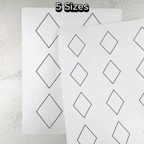 Diamond TEMPLATES | 2D Diamond Shapes for Tracing, Math & Crafts