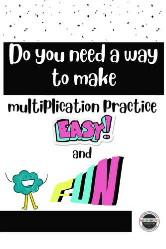 Black and White with Brights Multiplication Facts Strategies Posters ...