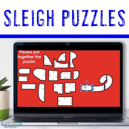 ADDITION Santa Sleigh Math Activity | December Christmas Center Craft Game