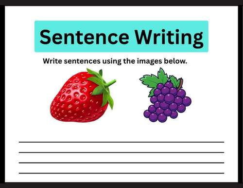 Sentence Writing Practice - 100 Pages by Ms Ella Preschool | TPT