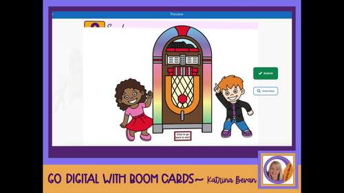 Boom™ Cards: Articulation Vowel Records for speech therapy by Katrina Bevan