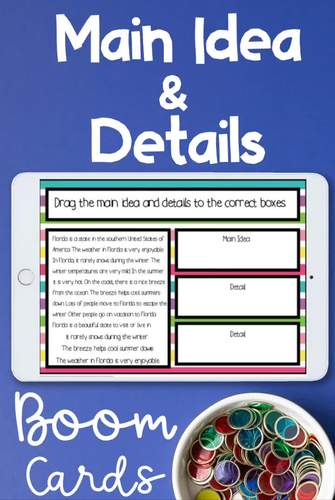 Main Idea and Supporting Details Boom Cards by Interactive Teaching 1