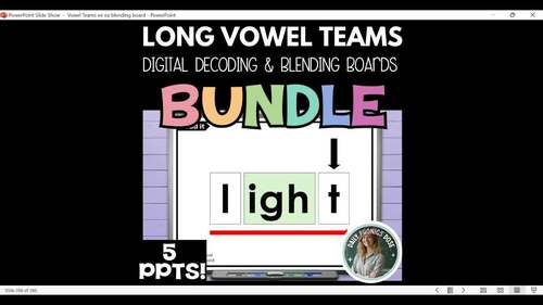 Long Vowel Teams Decoding & Blending Boards Orton Gillingham Scope and ...