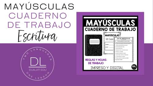 Letras mayúsculas | Capital letters Spanish workbook | TPT