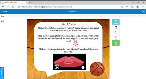 BOOM Cards: Shoot Hoops for /M/ Sounds by Petite Speech Geek | TpT