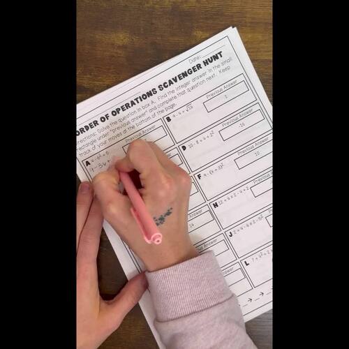 Algebra Skills Review No Prep Activity Worksheets | Engaging Algebra ...