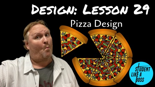 STEAM Pizza Design: Digital Art Google Drawings Lessons and Tech Sub Plans