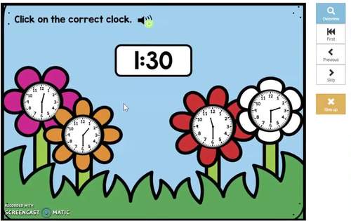 Telling Time To The Half Hour Boom Cards | Distance Learning | TpT