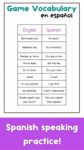 Spanish Game | Conversation Practice for Beginners | TPT