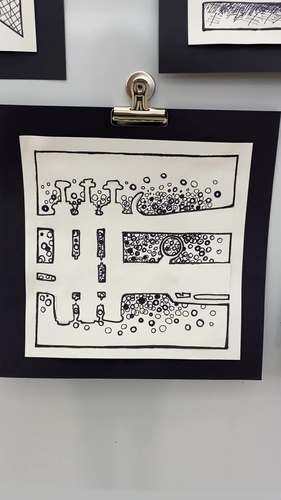 Negative Space Drawing - Middle School Visual Art - High School Art Lesson