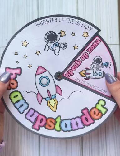 Anti-Bullying Upstander SEL Spinner Craft | Bullying Prevention Activity