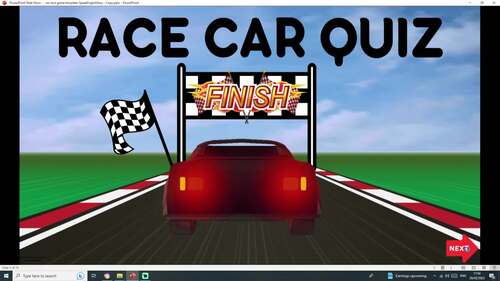 Editable review car game template for PowerPoint-Review any subject
