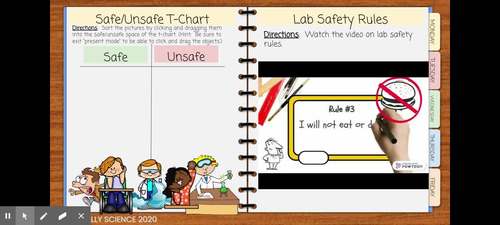 Lab Safety Digital Interactive Notebook- Hyperdoc by Periodically Science