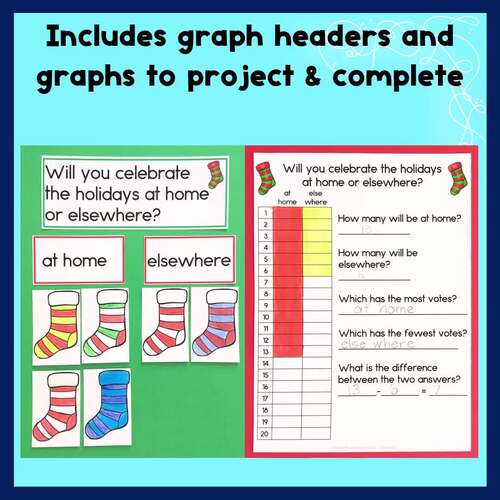 Christmas Winter Holidays Graphing Interpreting Picture & Bar Graphs ...