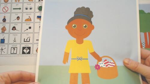 AAC Core Vocabulary - "Easter Egg Hunt" Story Booklet and Activities