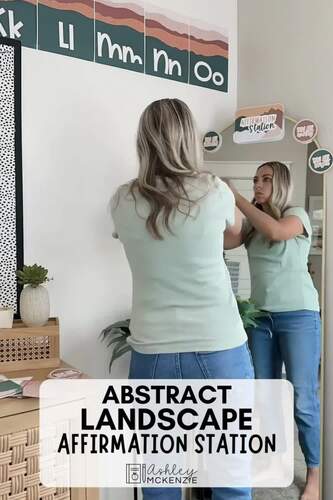 Abstract Landscape Classroom Decor | Affirmation Station - Editable!