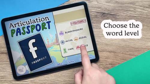 Articulation Passport Game - F - PowerPoint & Boom Cards™ No Prep Digital