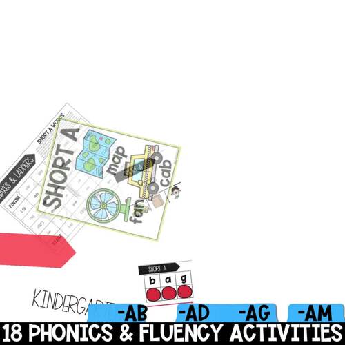 Short A CVC Word Work Worksheets & Activities Kindergarten Phonics or ...