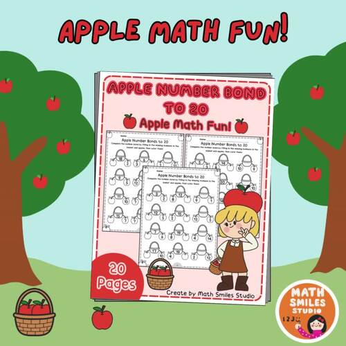Apple Number Bond to 20 | Missing Addends & Sums | Apple Math Fun 1st ...