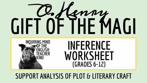 "The Gift of the Magi" by O. Henry Literary Analysis Worksheet ...