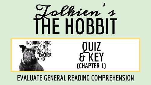 The Hobbit Chapter 1 Quiz and Answer Key for High School (Printable)
