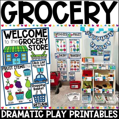 Grocery Store Dramatic Play Printables, Centers, Supermarket Labels ...
