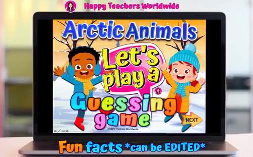 Arctic Animals Guessing game and Fun facts Winter Powerpoint game
