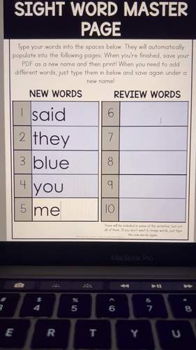 EDITABLE Winter Sight Word Activities | January Sight Words | TPT