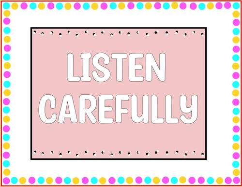 Printable Boho Dotty Classroom Rules Labels, Editable Classroom Rules