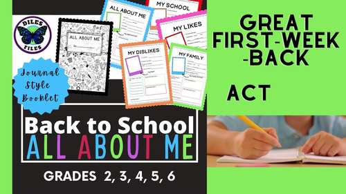 Back to School All About me Journal Booklet First Week Activity by ...
