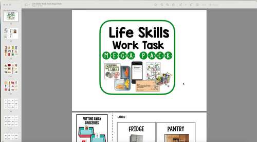 Life Skills Work Task Mega Pack by The Autism Helper | TPT