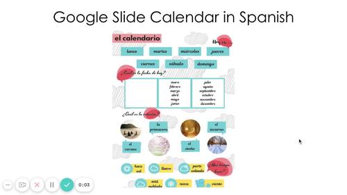 Google Spanish Calendar by Real Life Language | TPT
