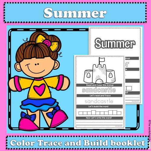 Summer Sight Words Workbook | Trace, Build, Write | Pre-K, KG, Special Ed.