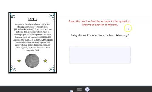 Mercury Planet Scavenger Hunt with Easel Option by CarolJ Creations
