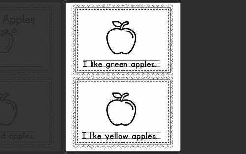 "I Like Apples" (Read and Color) - UTK, Preschool, Pre-K, K by Learning ...