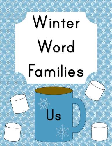 Winter Word Families-Short U-Mugs and Marshmallows by Cindy's Treasures